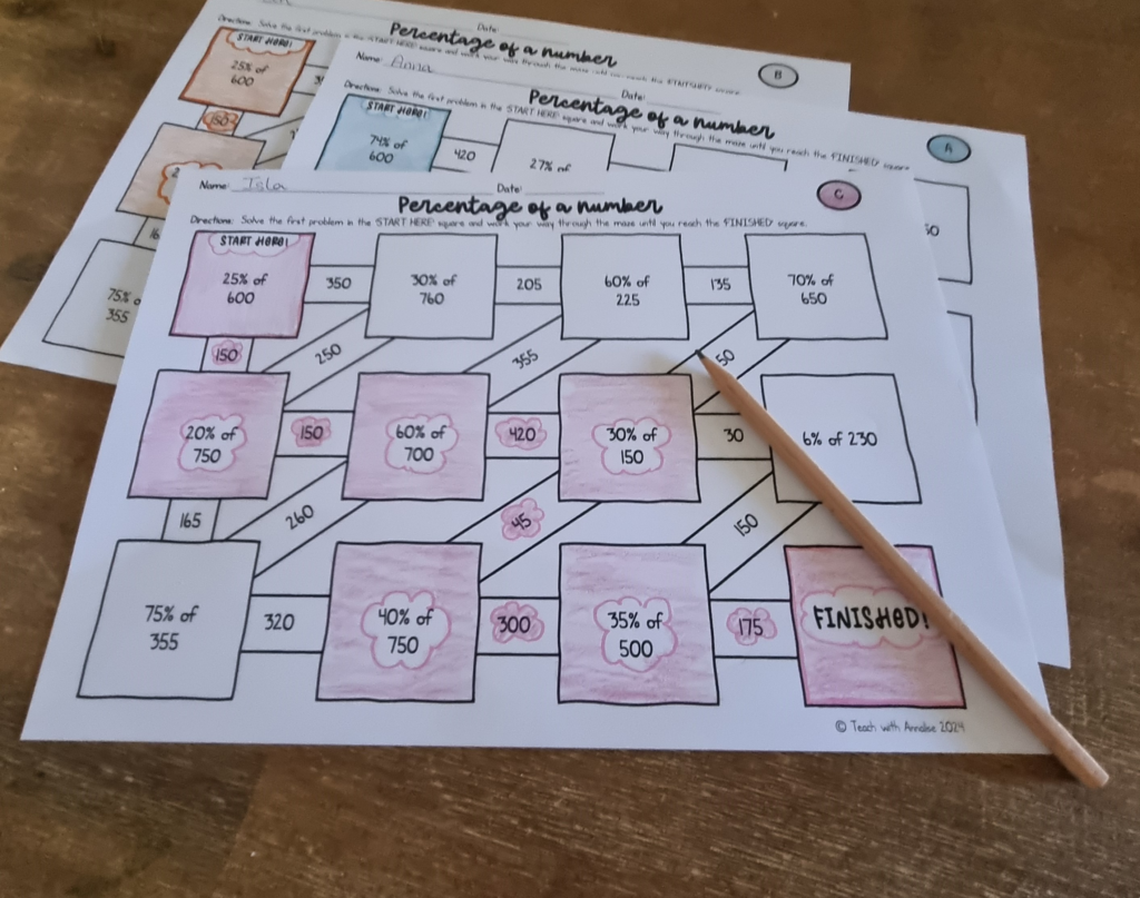 Percent of a Number Activity for highschoolers! FREEBIE - The Educator ...
